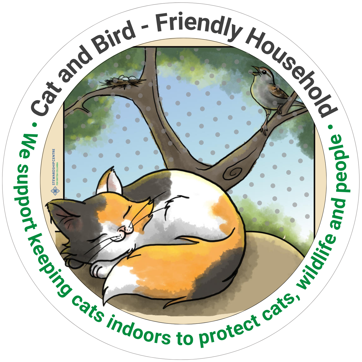 Cats and Birds Decal - Stewardship Centre for BC